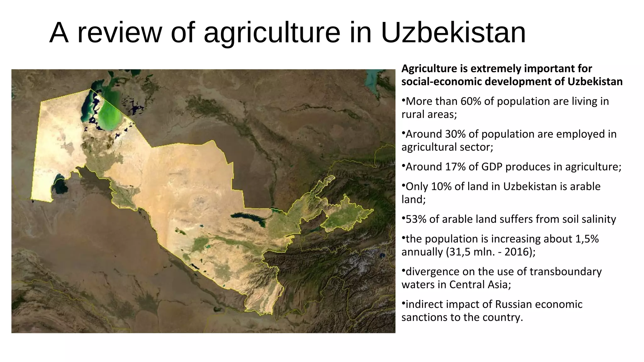 Agriculture and economic development in Uzbekistan | PPT
