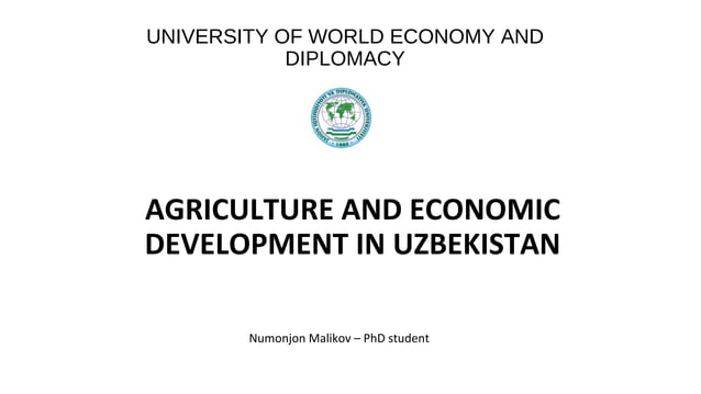 Agriculture and economic development in Uzbekistan | PPT | Agriculture ...