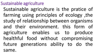 Agriculture and environment | PPTX