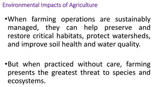 Agriculture and environment | PPTX