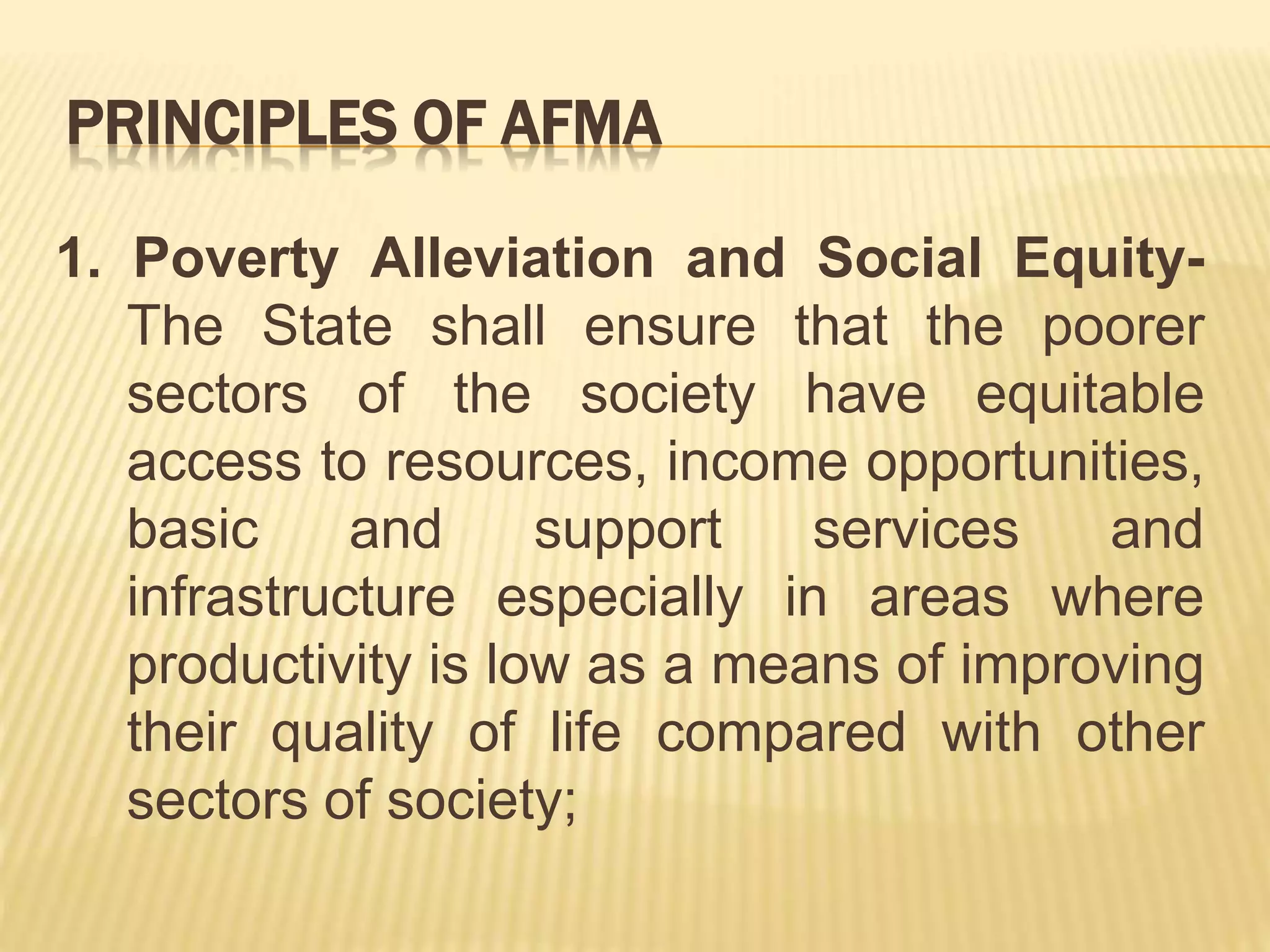 Agriculture and Fisheries Modernization Act (AFMA) | PPTX