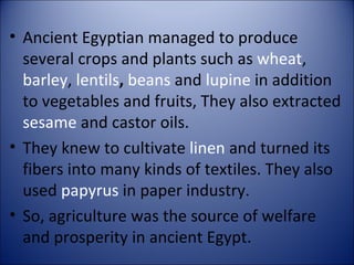 Agriculture And Irrigation In Egypt | PPT