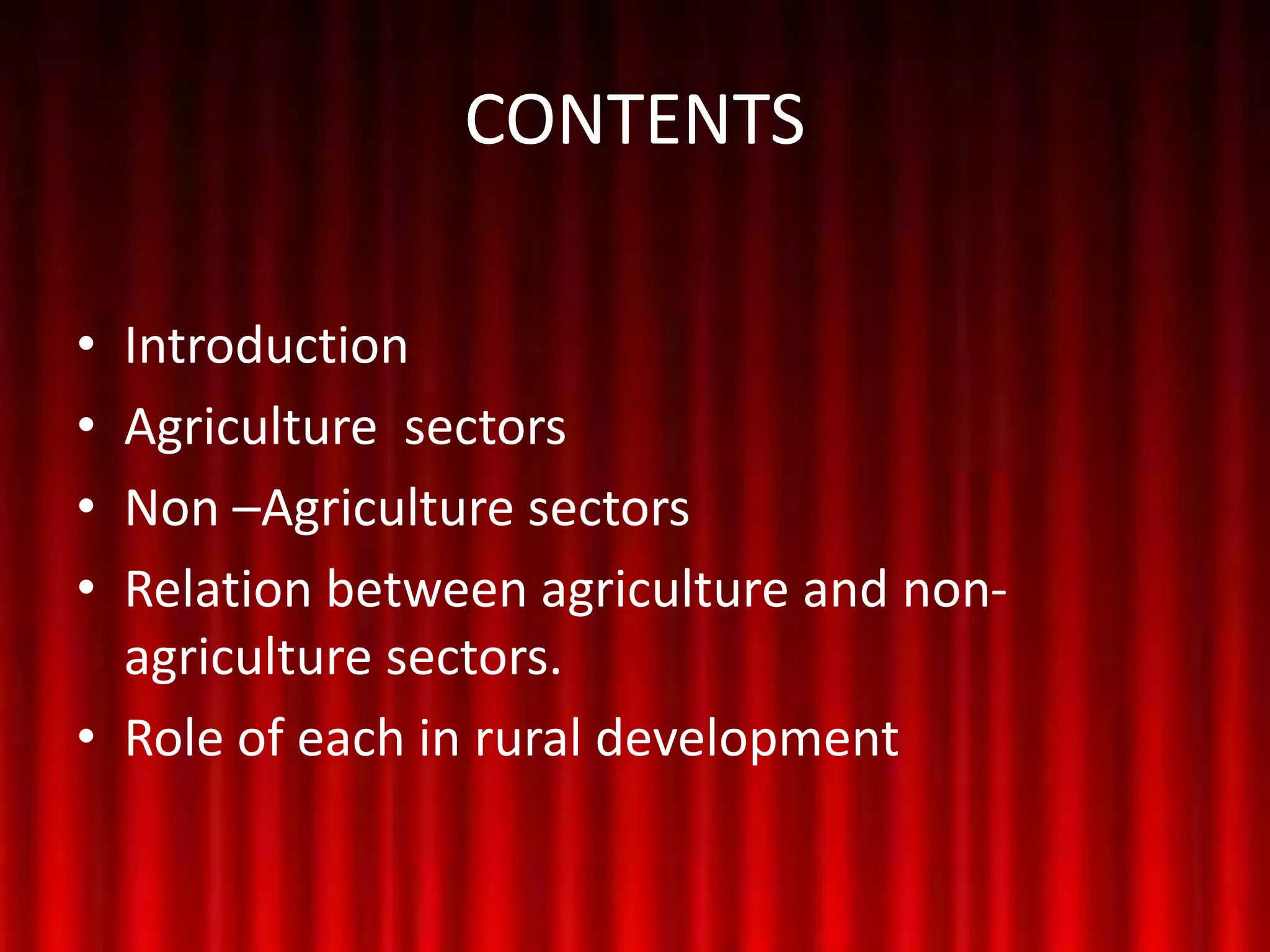 Agriculture and non agriculture sectors of economy | PPTX