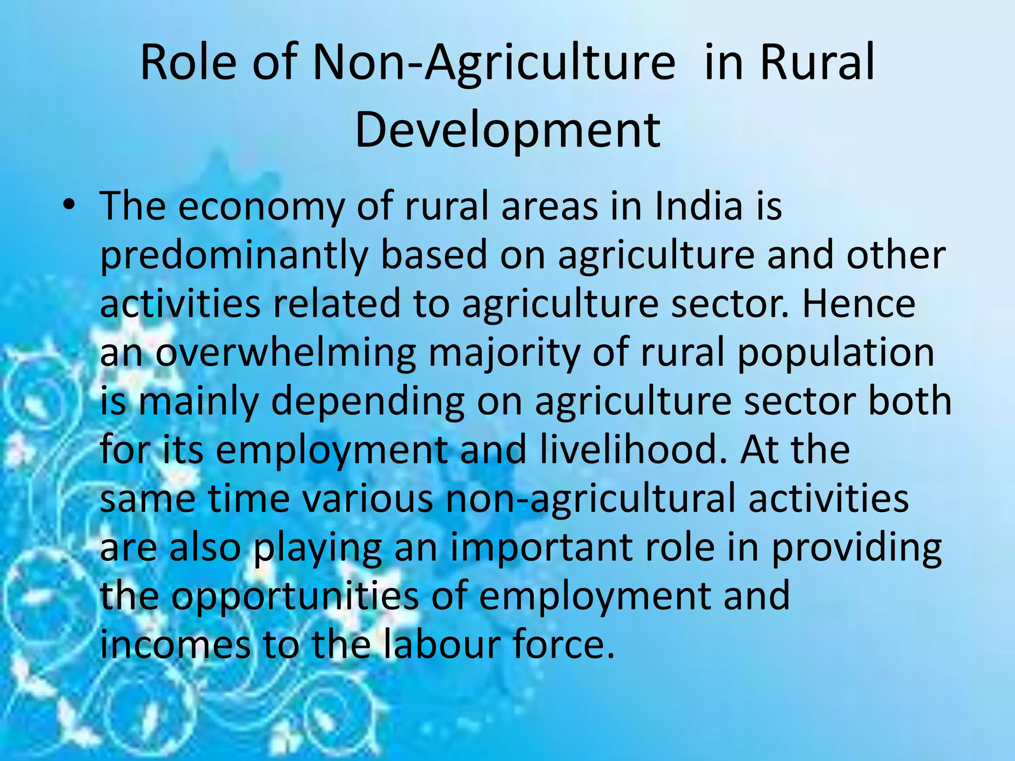 Agriculture and non agriculture sectors of economy | PPTX