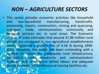 Agriculture and non agriculture sectors of economy | PPTX