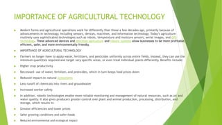 Agriculture and technology | PPTX