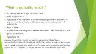 Agriculture bot | PPT
