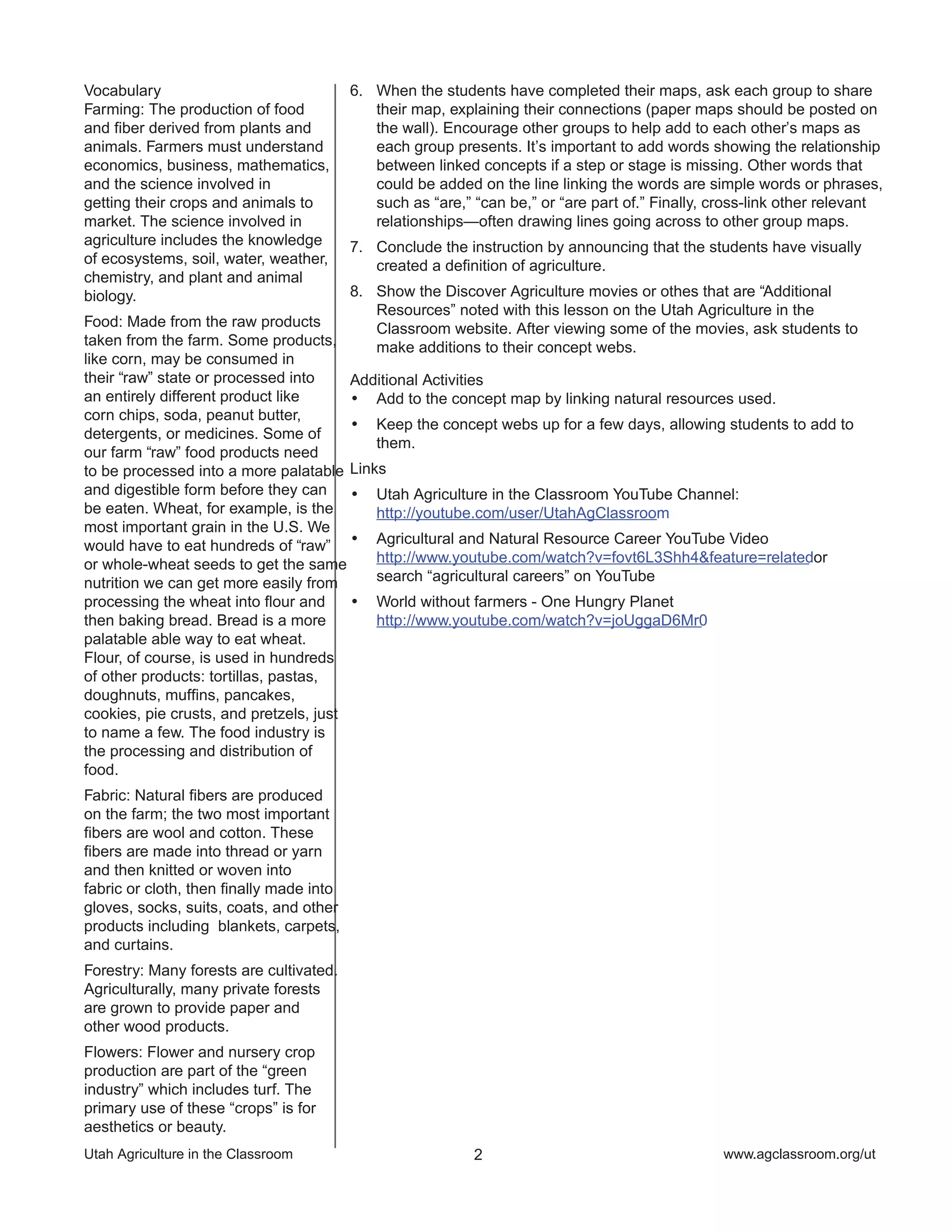 Agriculture careerconceptmapping | PDF