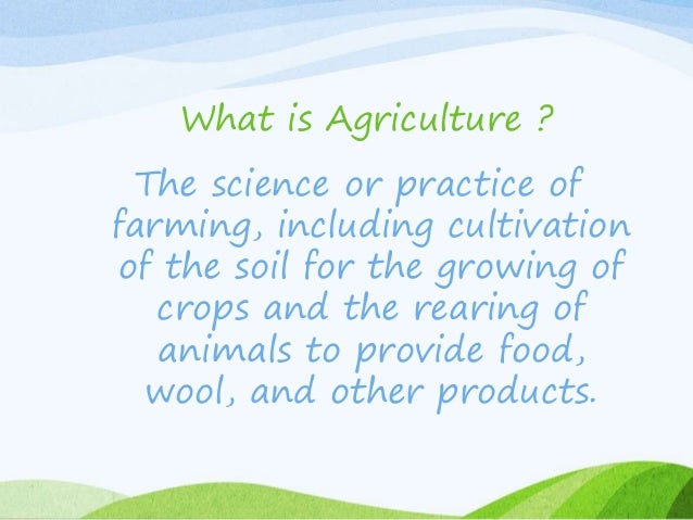 Geography;Agriculture