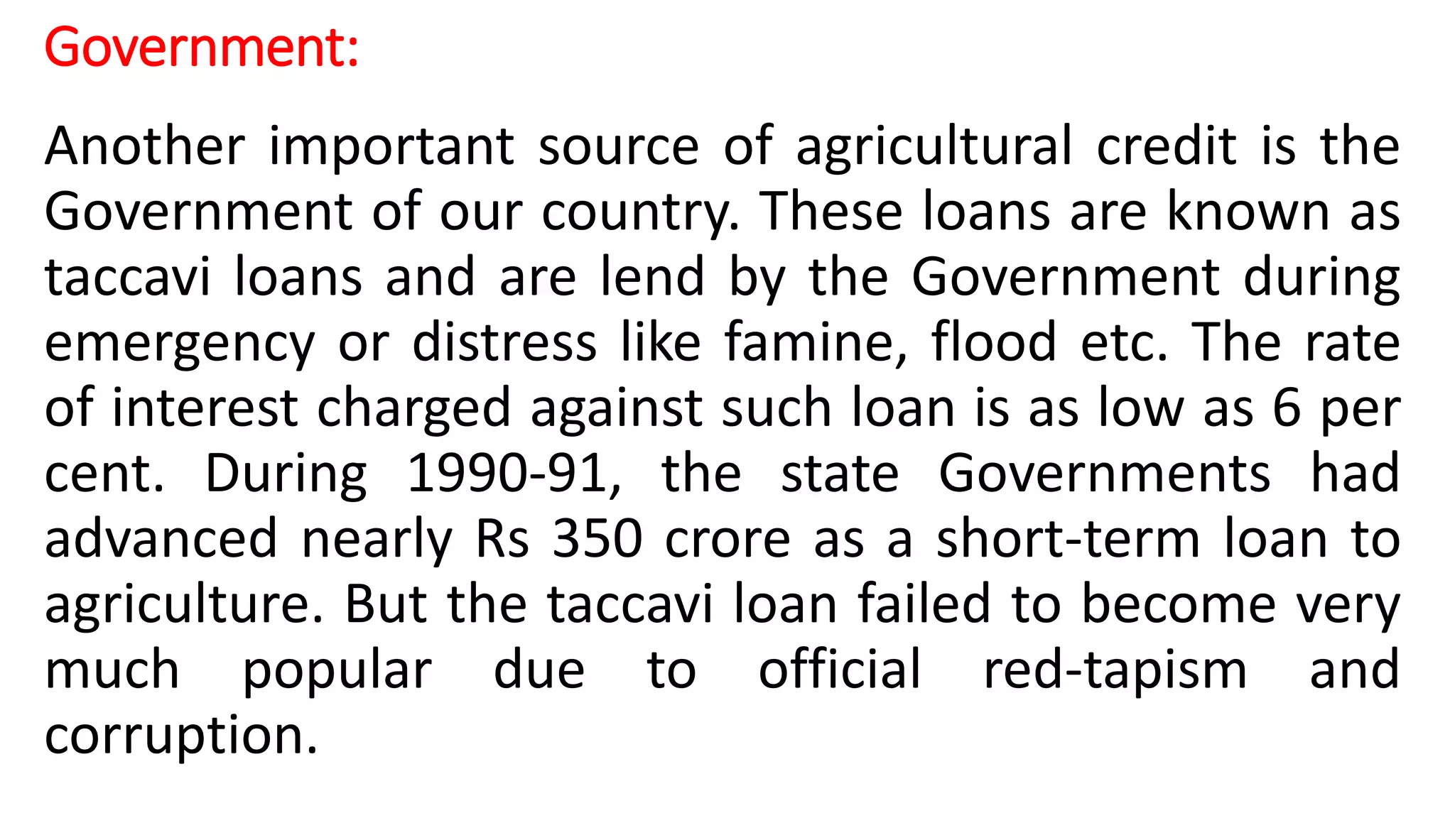 Agriculture credit | PPTX