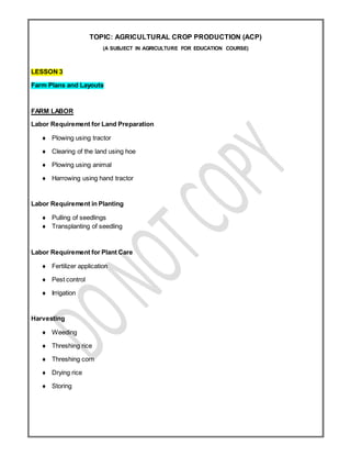Agriculture Crop Production (ACP) | DOCX
