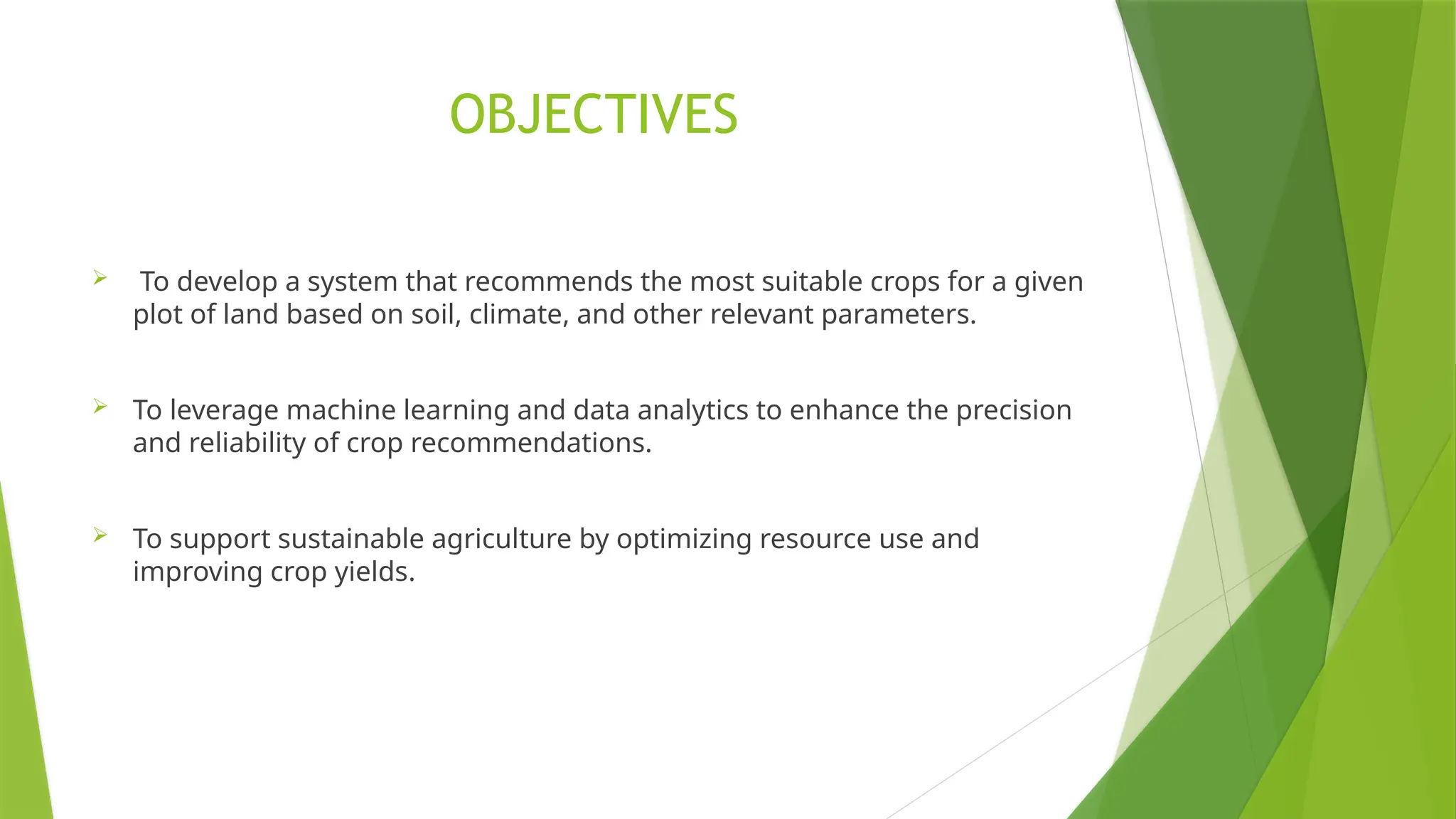 AGRICULTURE Machine learning CROP RECOMMENDATION.pptx