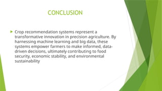 AGRICULTURE Machine learning CROP RECOMMENDATION.pptx