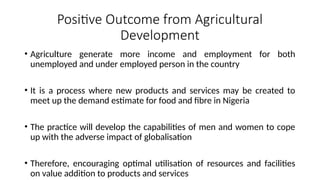 Agriculture: Solution to Nigeria's Economic Crises | PPTX