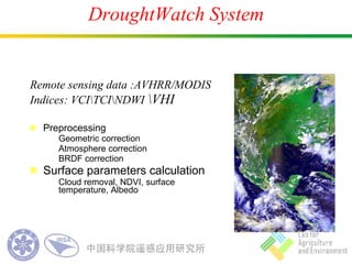 Agriculture drought with remote sensing | PPT