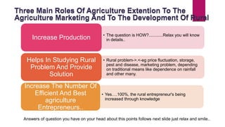 Agriculture Extension | PPTX
