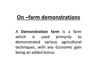 Agriculture extension approached | PPTX