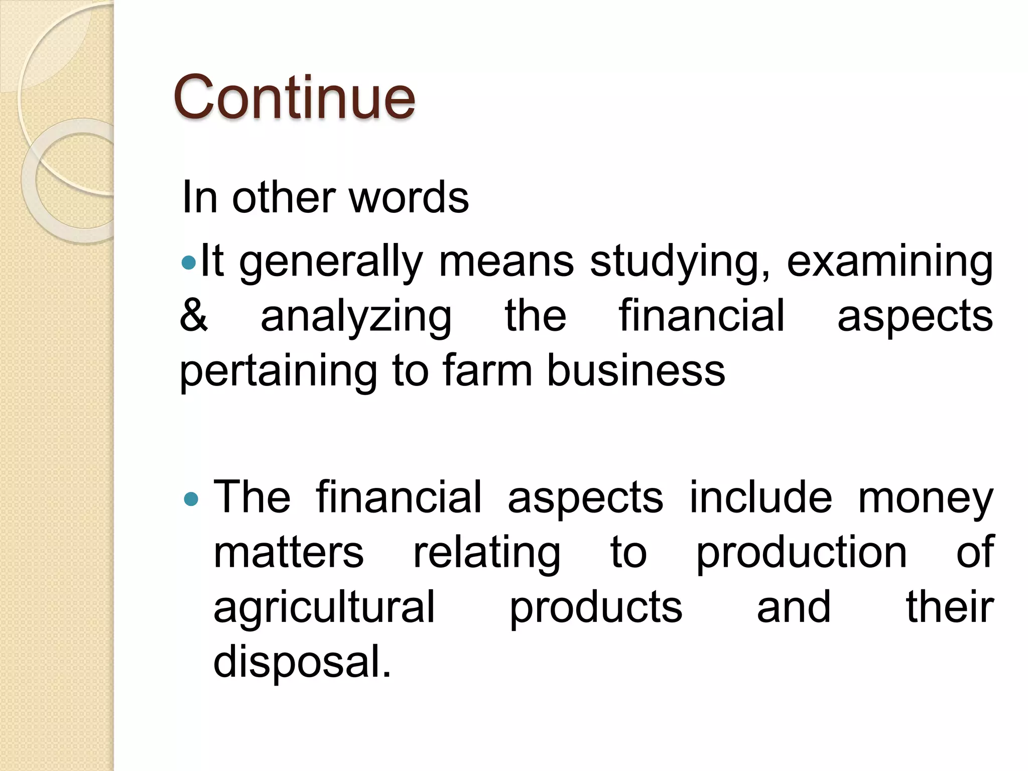 Agriculture finance | PPTX