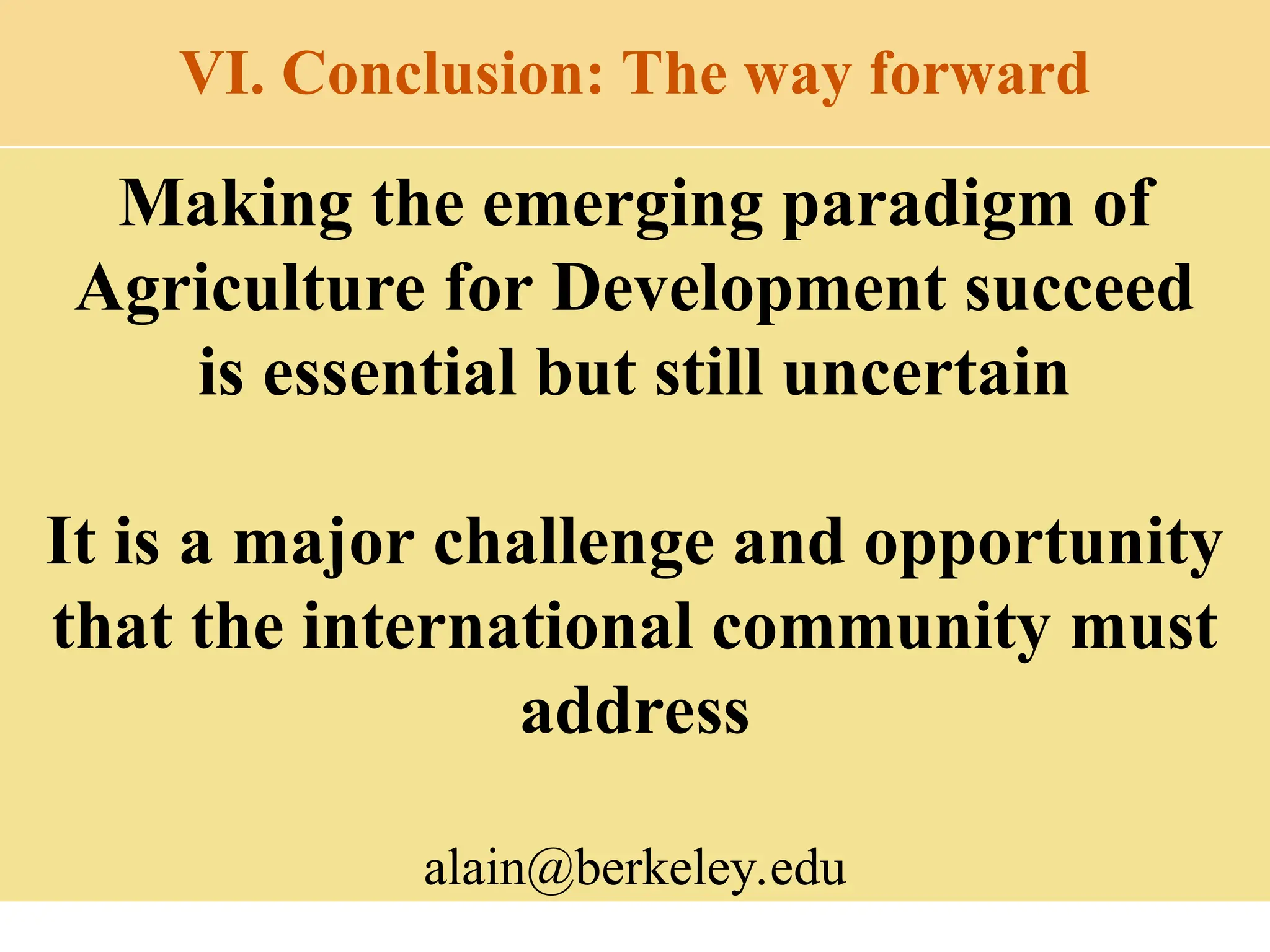 Agriculture for Development a new paradigm.ppt