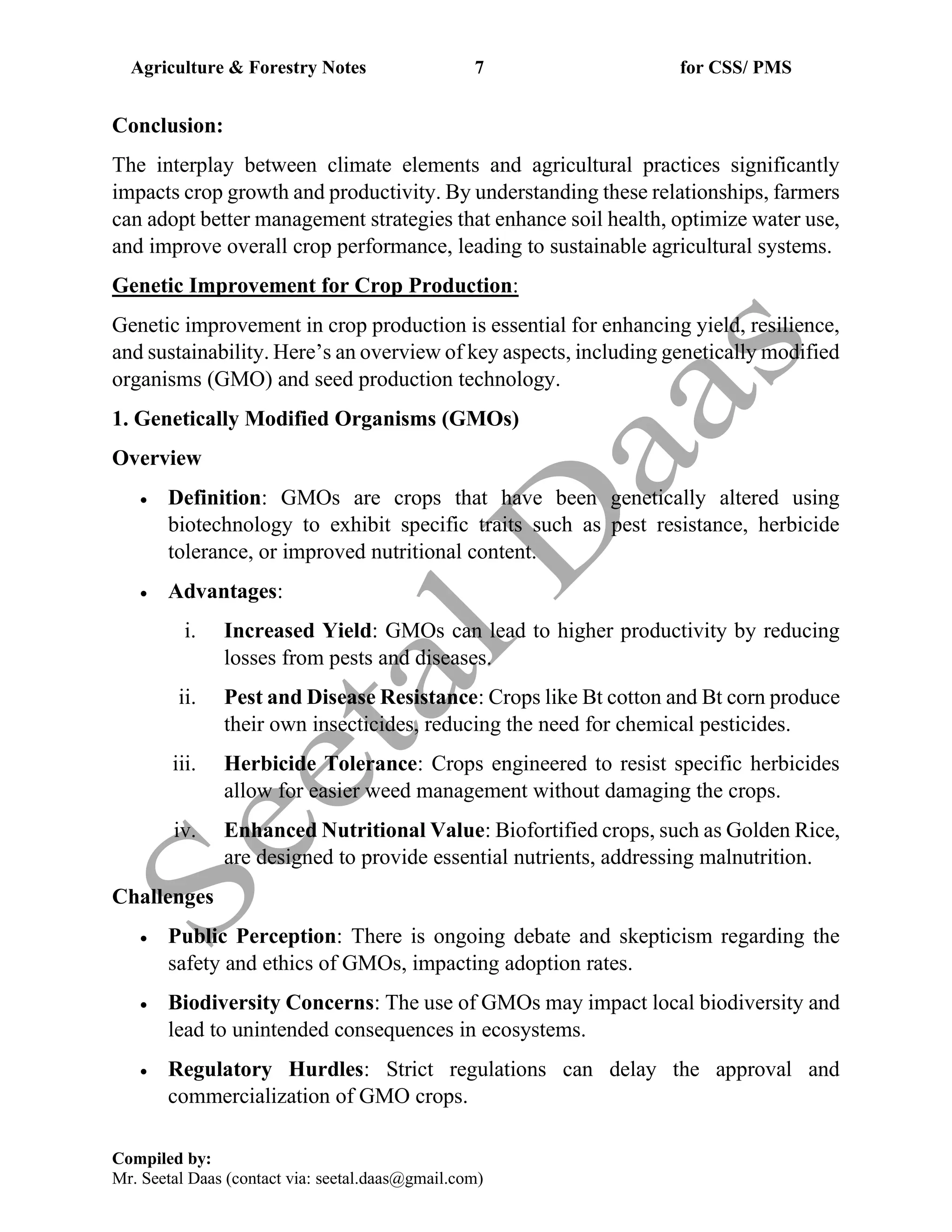 Agriculture & Forestry Notes for CSS.PMS new.pdf
