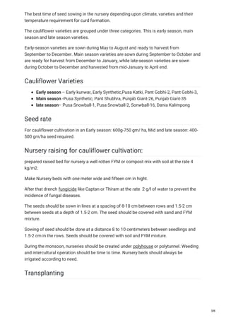 Cauliflower cultivation guide 2018 | PDF