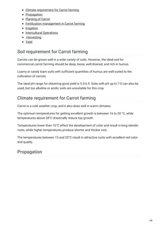 The ultimate guide for carrot farming 2018 | PDF