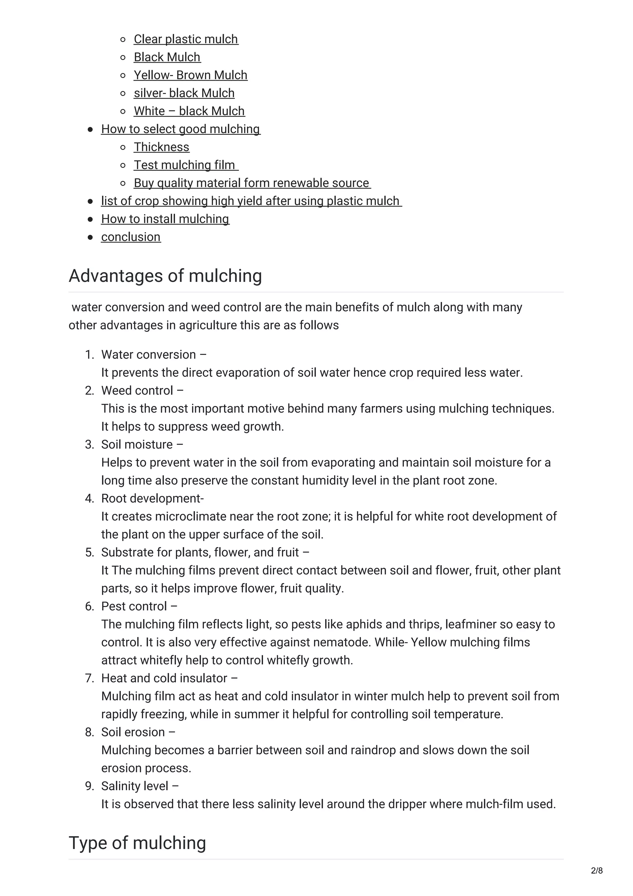 Mulching guide improve your crop yield | PDF