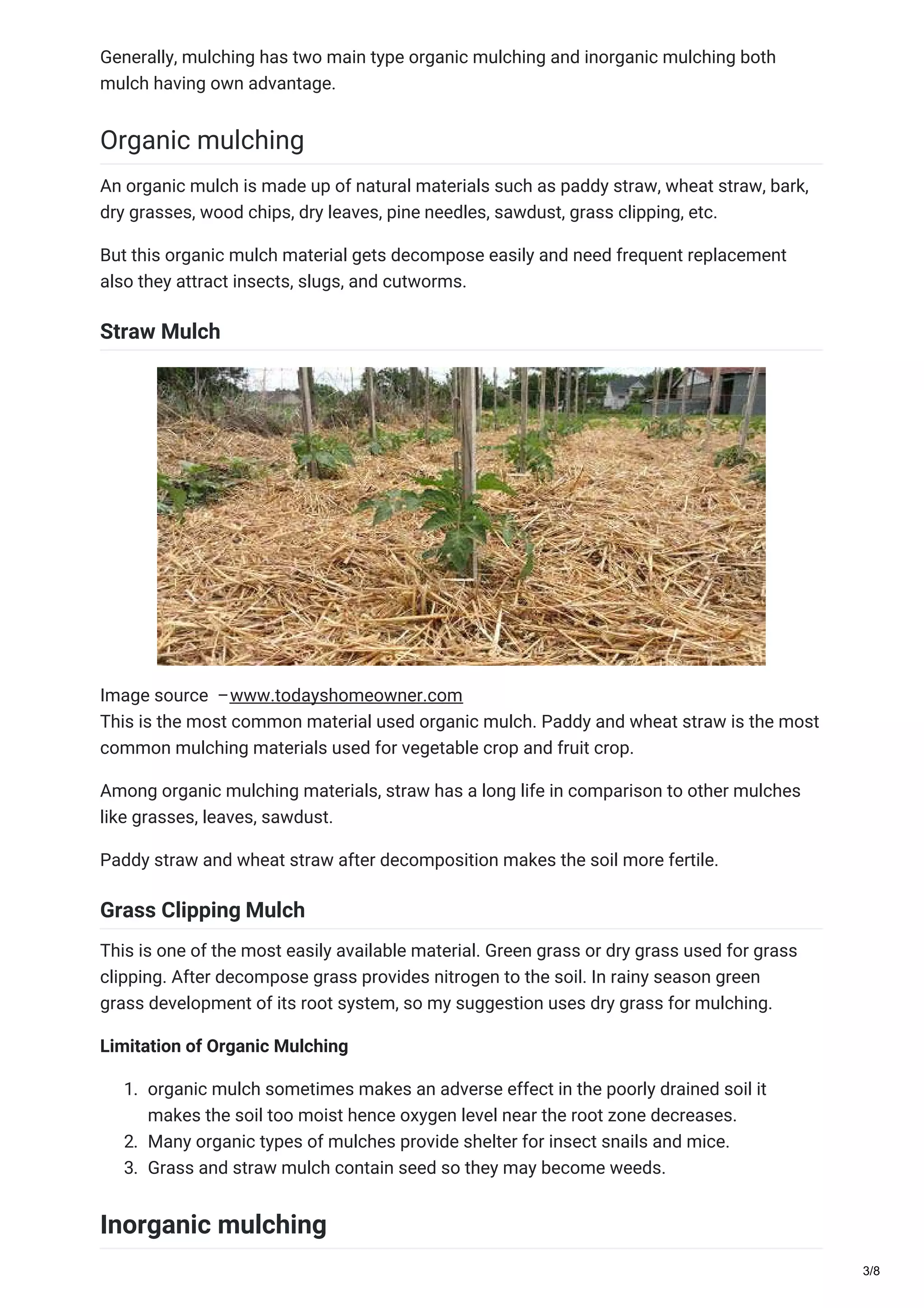 Mulching guide improve your crop yield | PDF