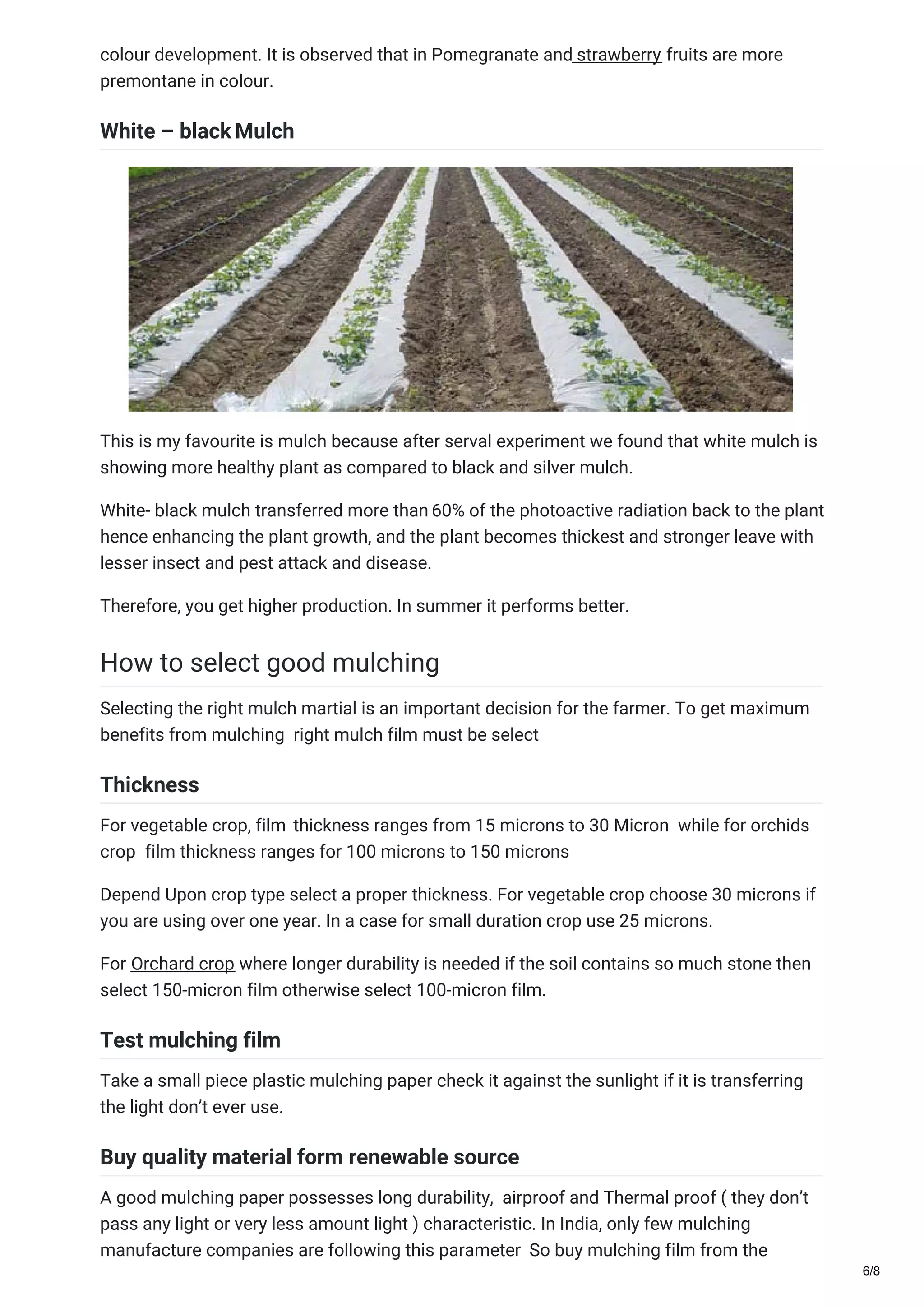 Mulching guide improve your crop yield | PDF