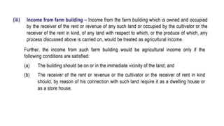 agriculture_income and exemption under section 10 | PPTX