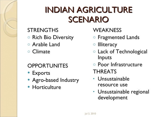 Agriculture & indian economy | PPT | Agriculture | Industries