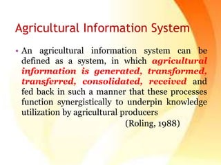Agricultural Information System | PPTX