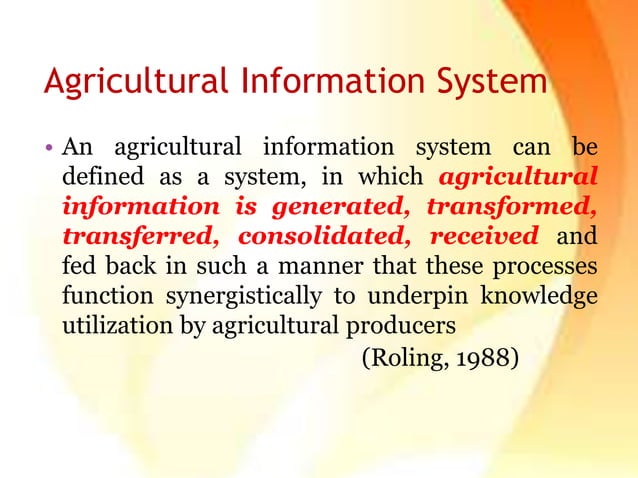 Agricultural Information System | PPTX