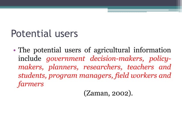 Agricultural Information System | PPTX