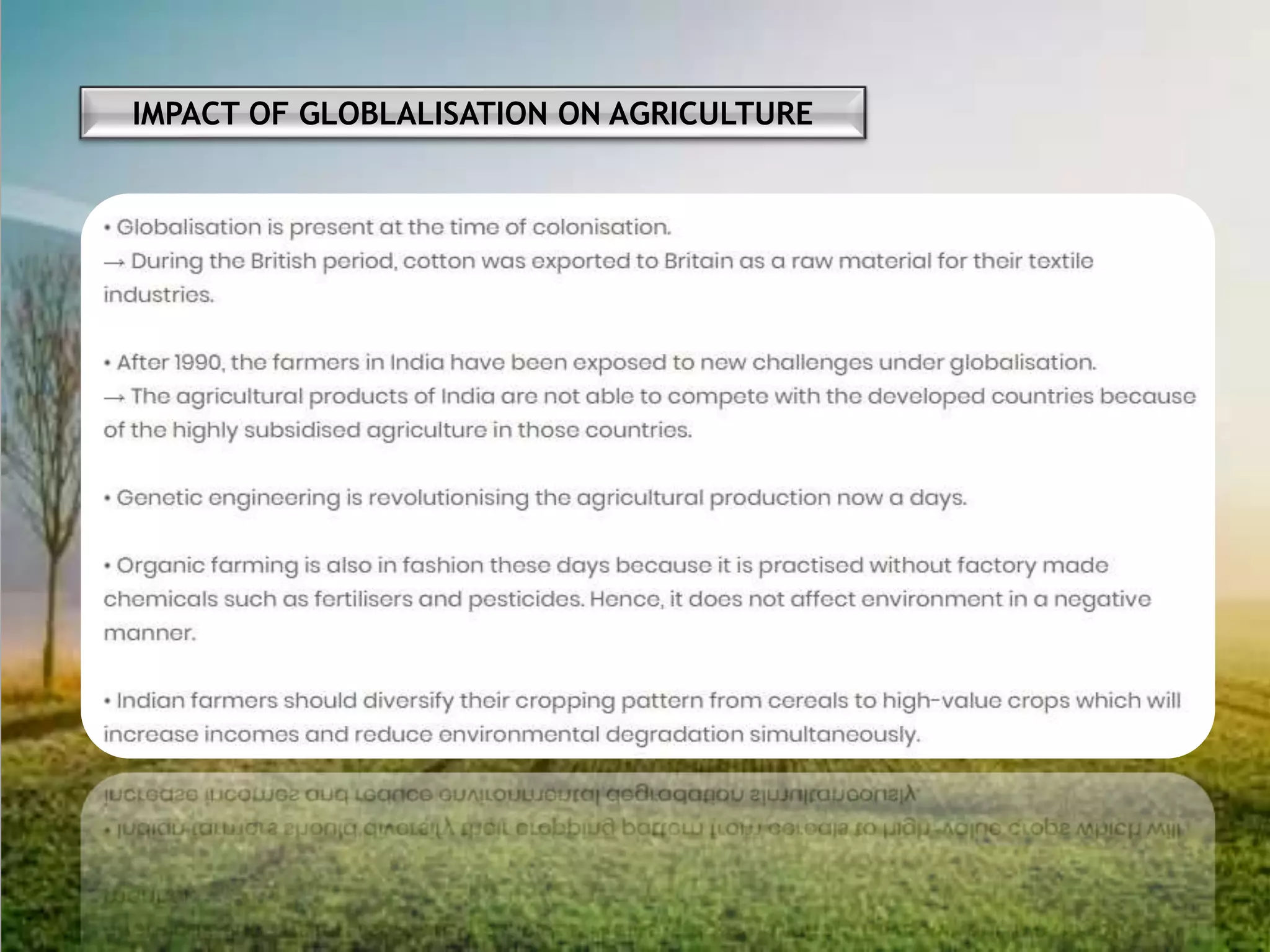 Agriculture in india ppt | PPTX