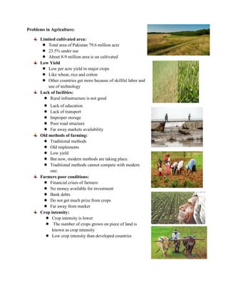 Agriculture in pakistan | PDF
