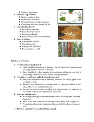 Agriculture in pakistan | PDF