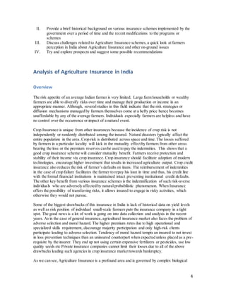 Agriculture insurance in india | PDF