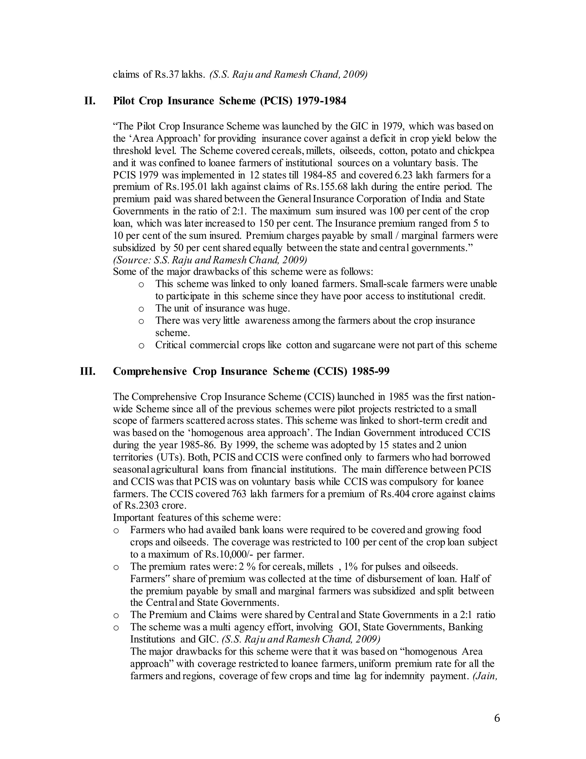 Agriculture insurance in india | DOCX