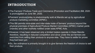 Agriculture market farmers produce, trade and commerce | PPTX