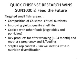 Agricultural Research for Improved Nutrition in Zambia | PPT