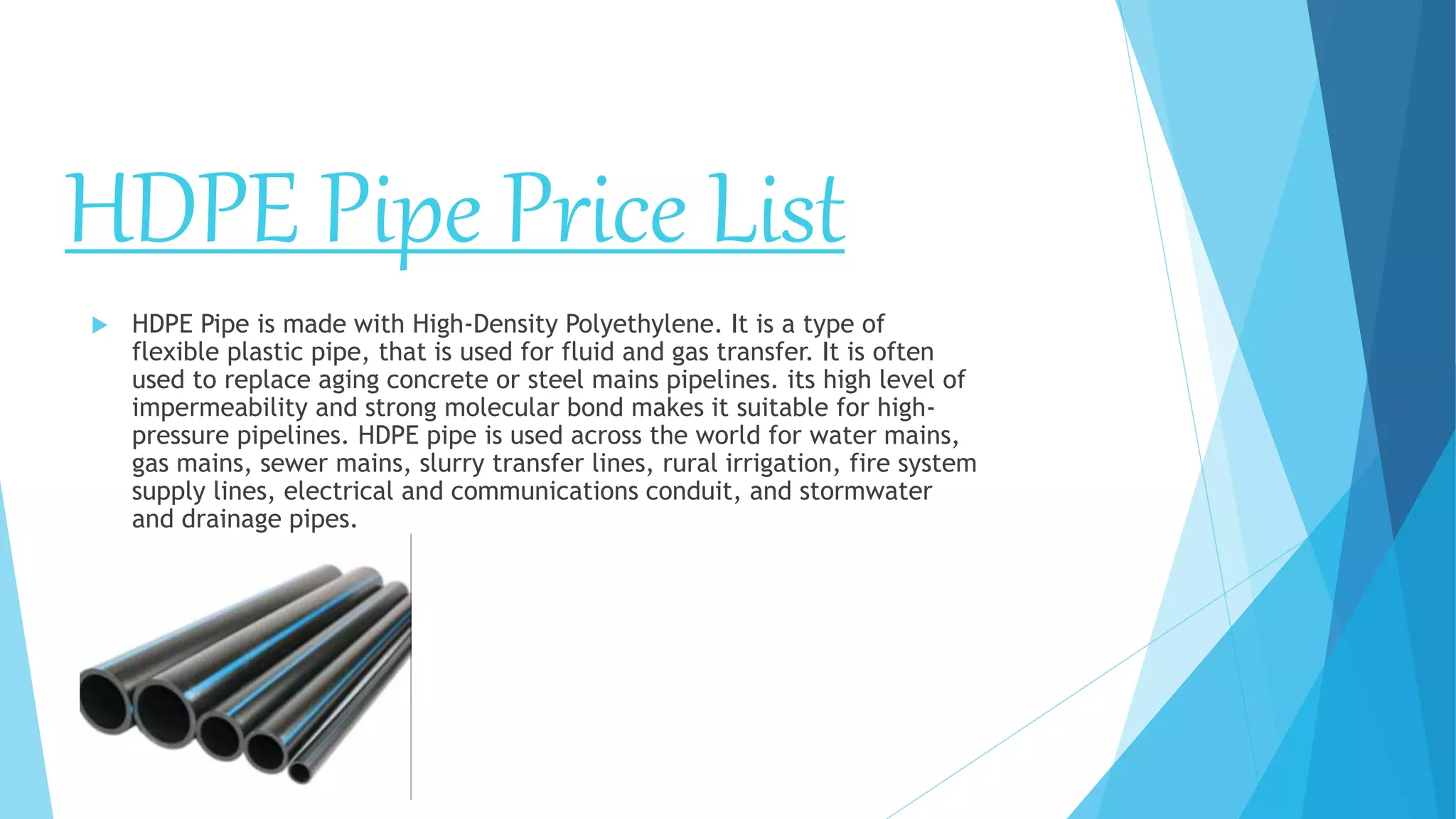 Agriculture Pipes Price List.pptx