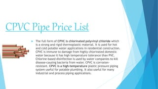 Agriculture Pipes Price List.pptx