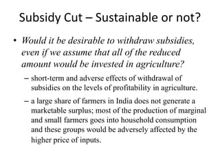 Agriculture policy and food security | PPTX