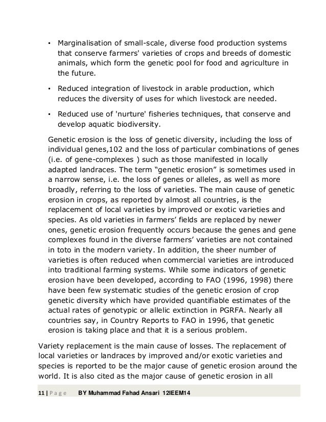 Agriculture pollution notes BY Muhammad Fahad Ansari 12IEEM14