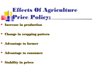 Agriculture price policy | PPT