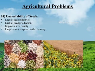 Agriculture problems and thier solutions | PDF