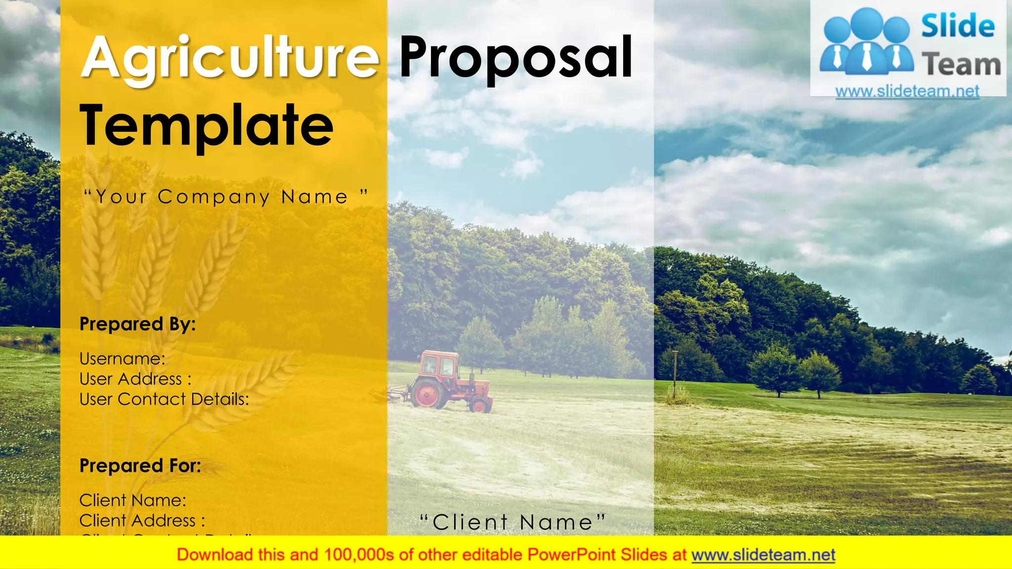 Agriculture Proposal Template PowerPoint Presentation Slides | PPT