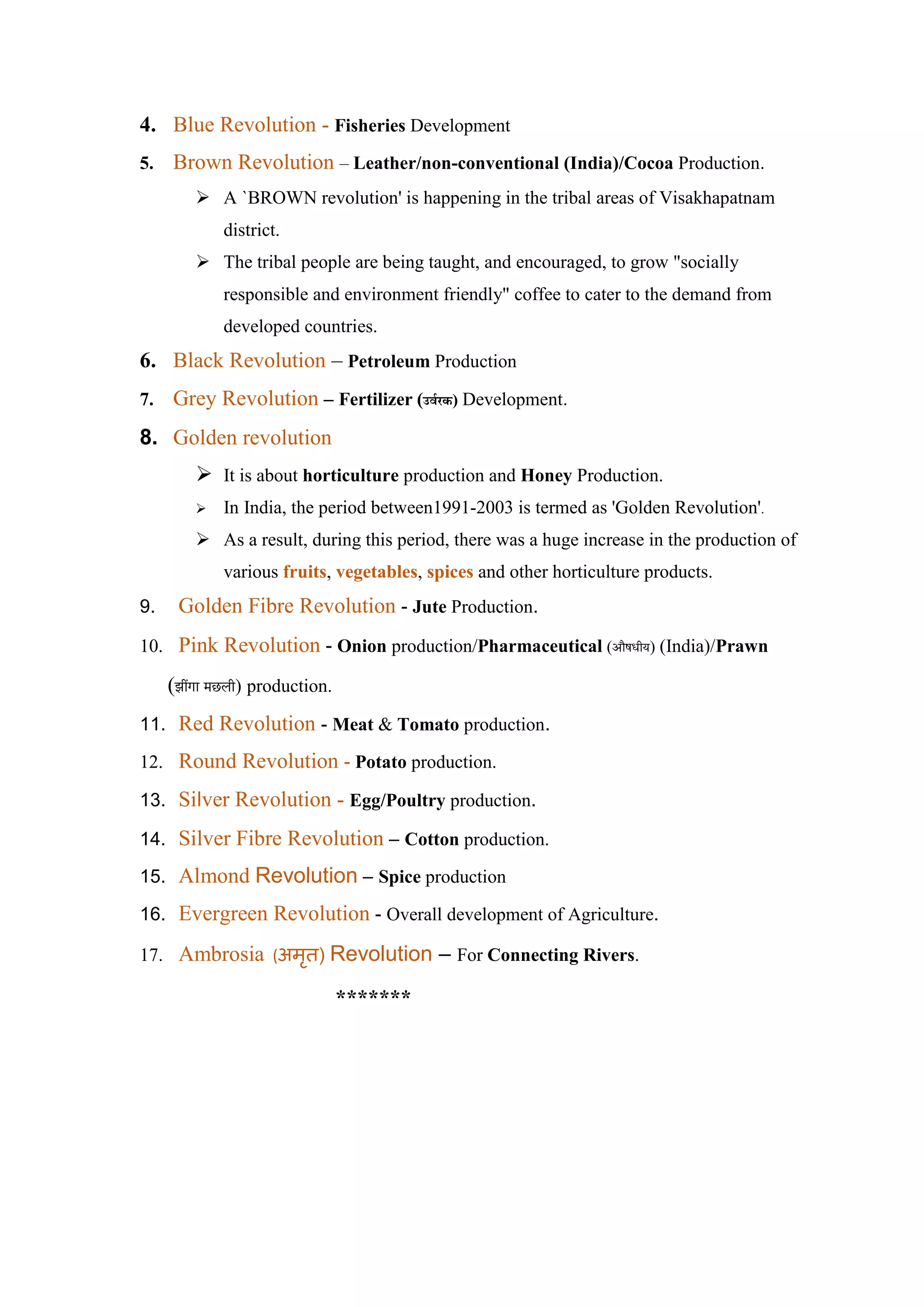 Agricultural Revolution in India | PDF