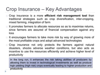Agriculture risk management and role of insurance | PPTX